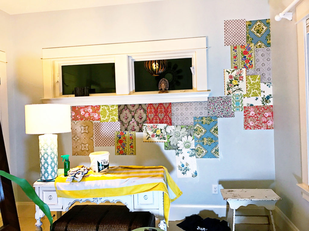 How to make a patchwork wallpaper wall - Kelly Rae Roberts