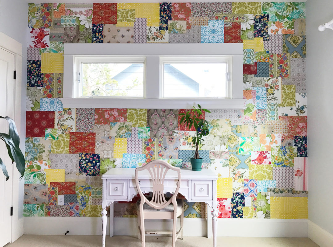 How to make a patchwork wallpaper wall - Kelly Rae Roberts