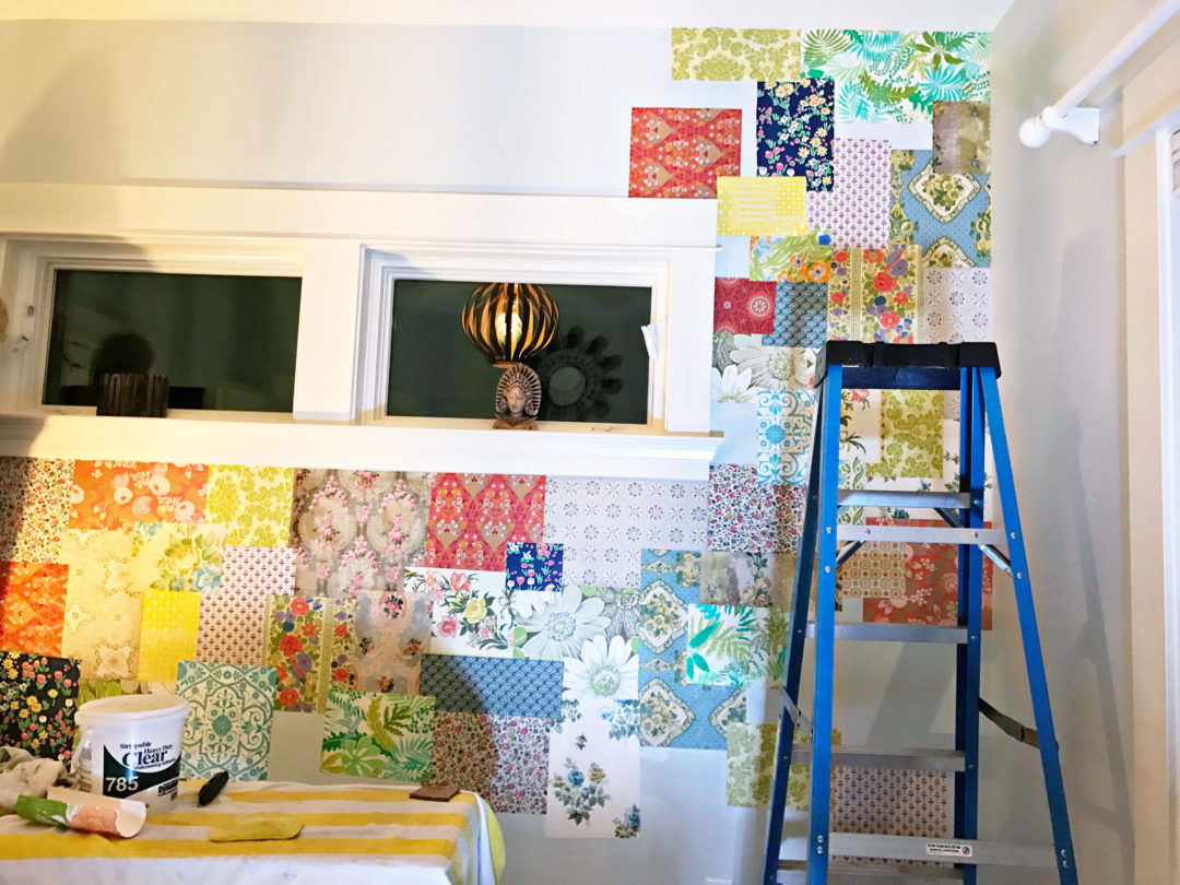 How to make a patchwork wallpaper wall - Kelly Rae Roberts