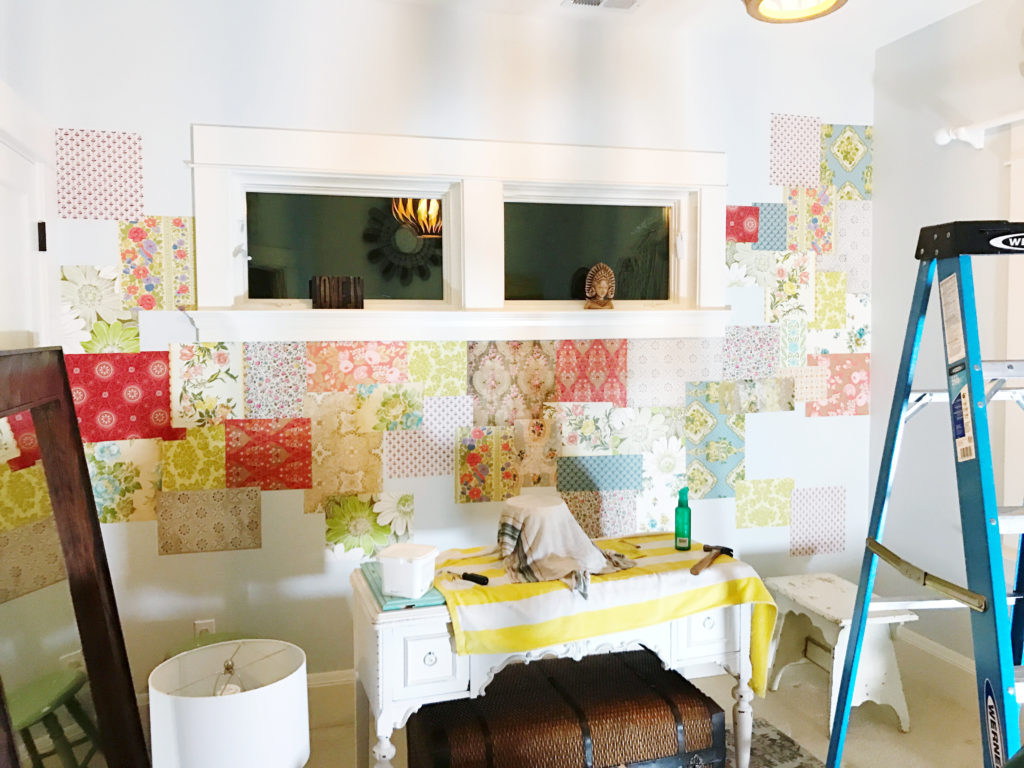 How to make a patchwork wallpaper wall - Kelly Rae Roberts